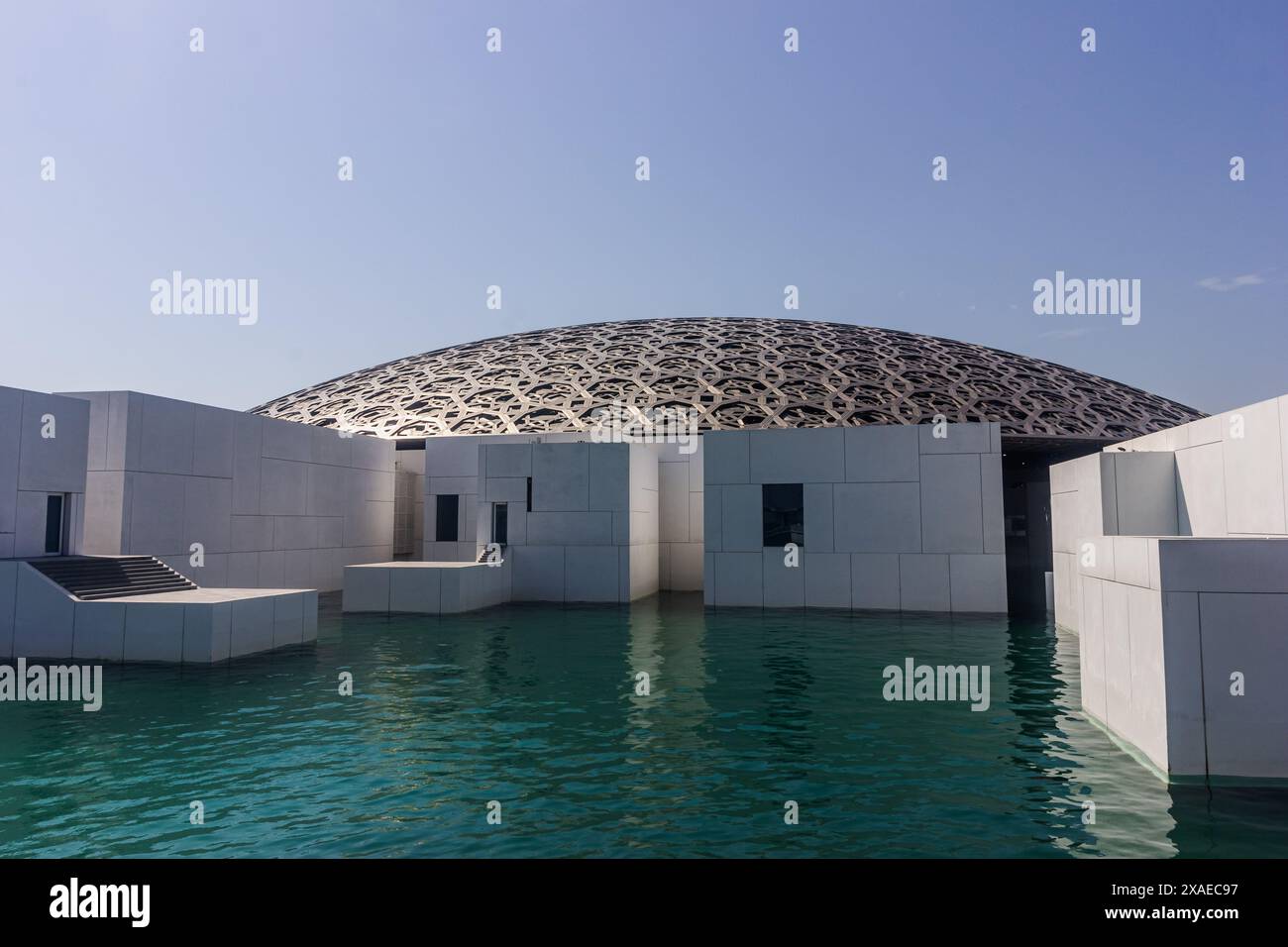 Abu Dhabi, United Arab Emirates - April 27, 2024:Louvre Museum building ...