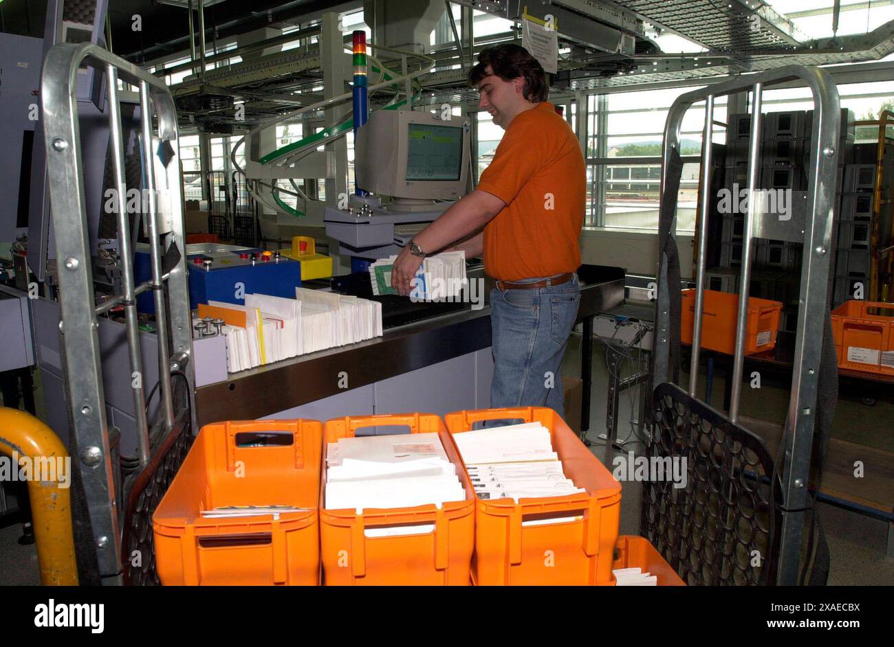 sorting system for letters and parcels for transportation sorting ...