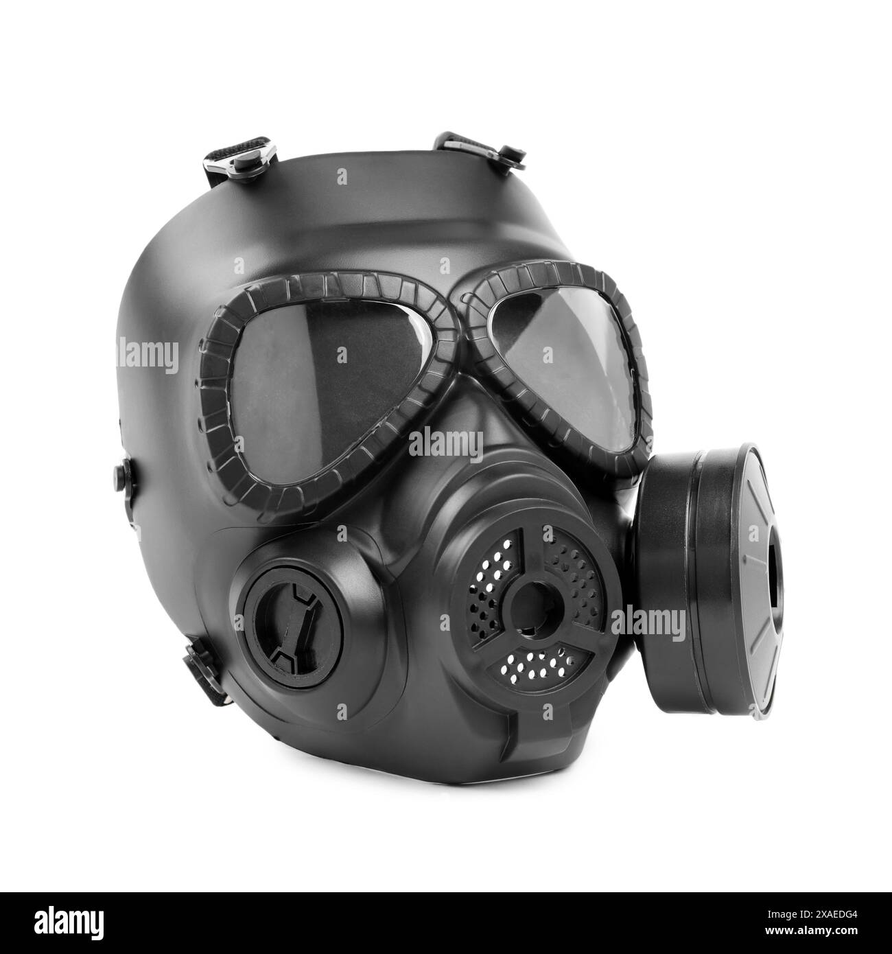 One gas mask isolated on white. Safety equipment Stock Photo - Alamy