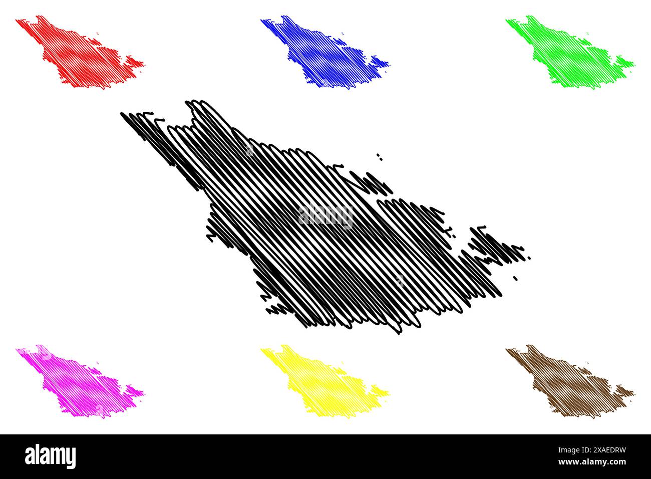 Regional District of Nanaimo (Canada, British Columbia or BC Province, North America) map vector ...