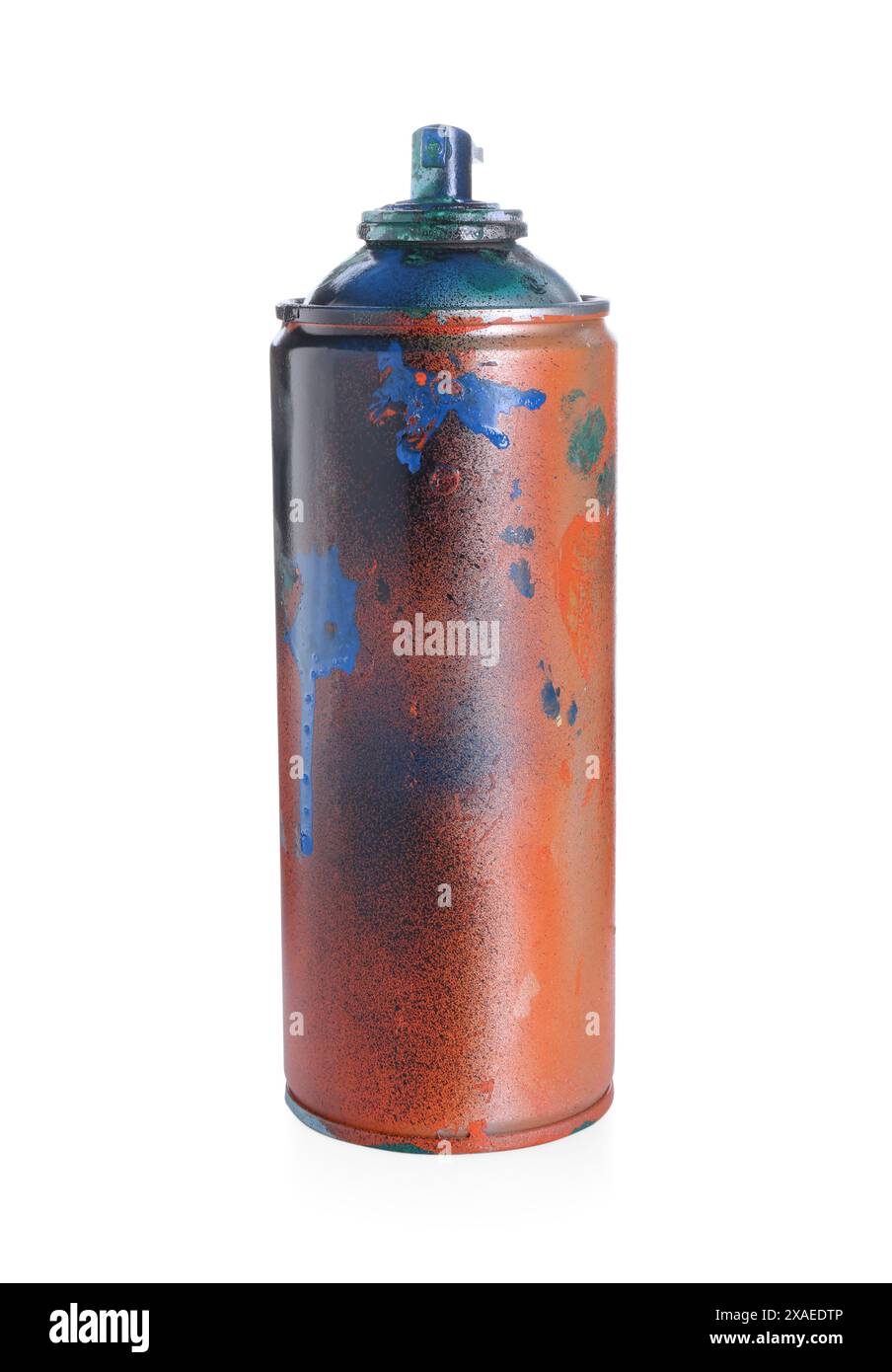 One can of bright spray paint isolated on white Stock Photo - Alamy
