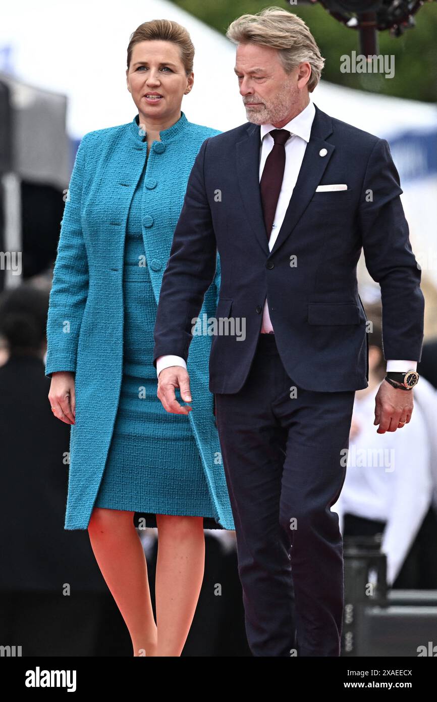 Omaha Beach, France. 06th June, 2024. Denmark's Prime Minister Mette ...