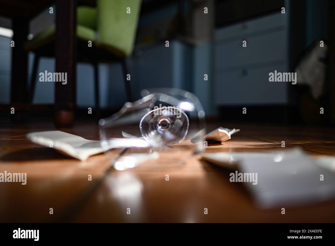 Broken glass on the floor kitchen hi-res stock photography and images ...