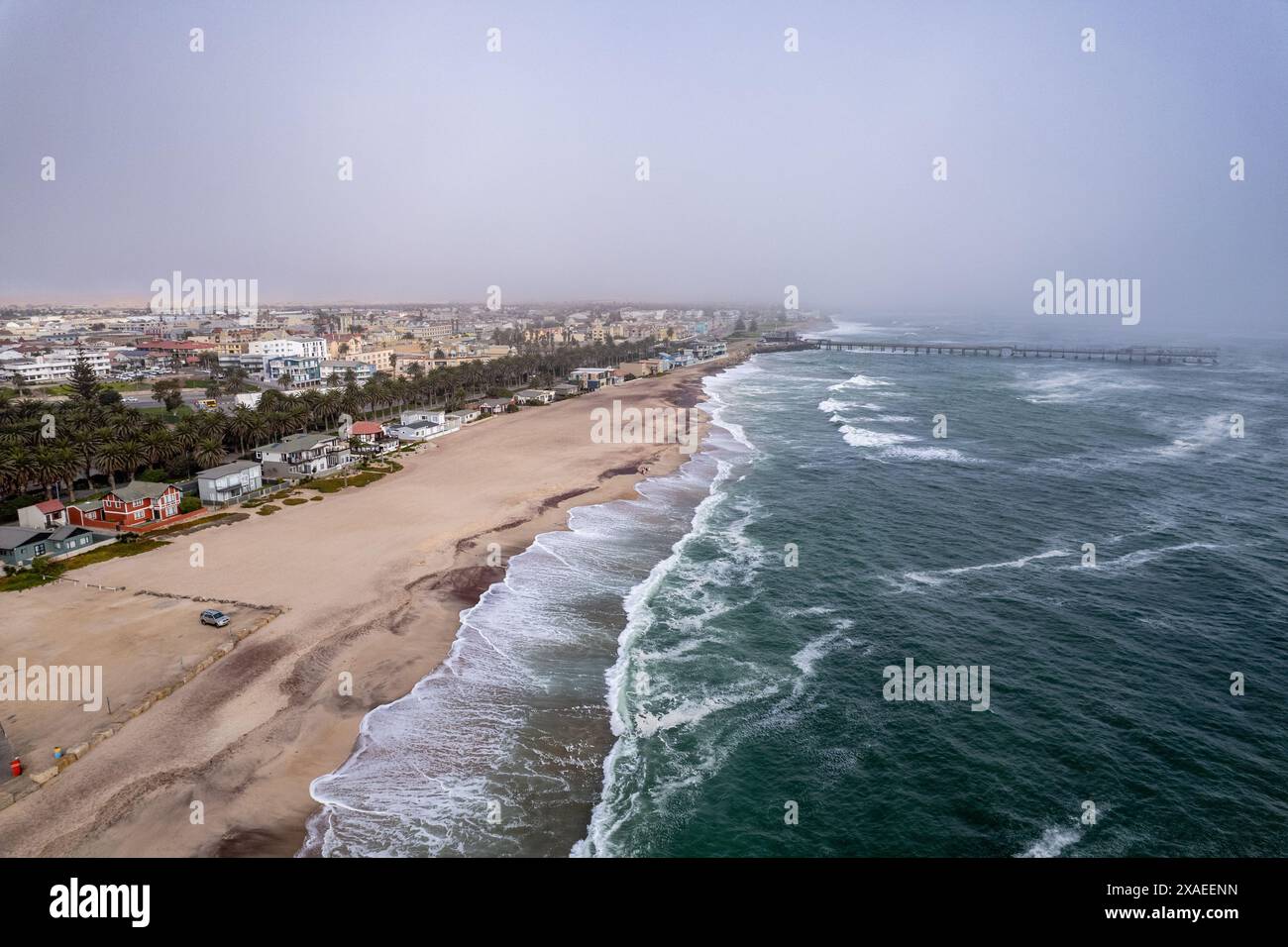 coast and beach in Swakopmund, Namibia, Africa, drone photo Stock Photo ...