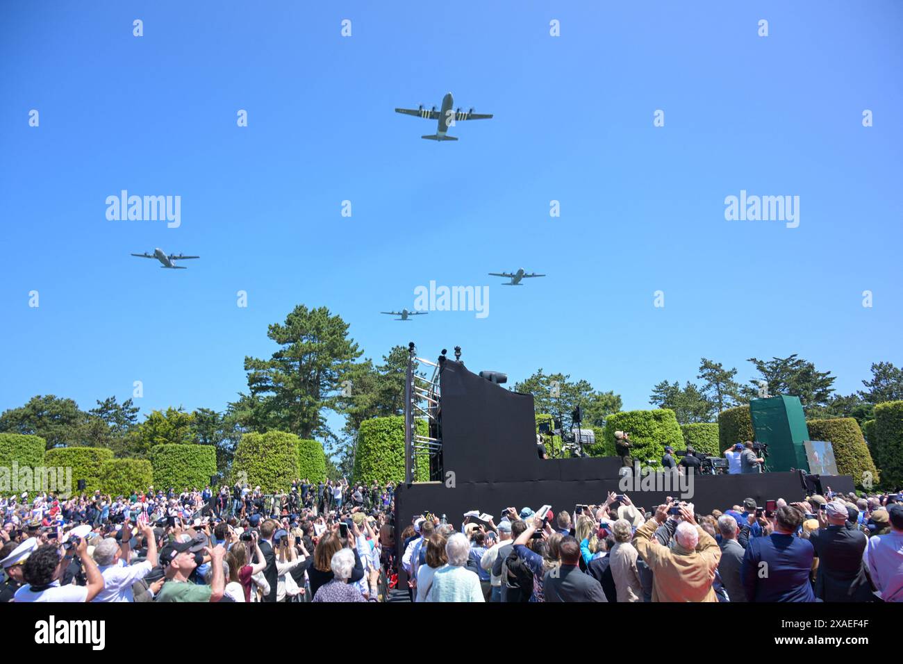 Illustration of atmosphere during the US ceremony marking the 80th ...