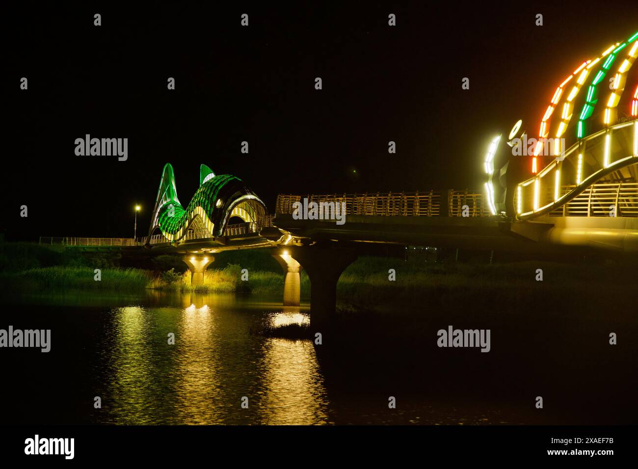 Uljin, South Korea - May 18th, 2024: Stunning nighttime view of Uljin ...