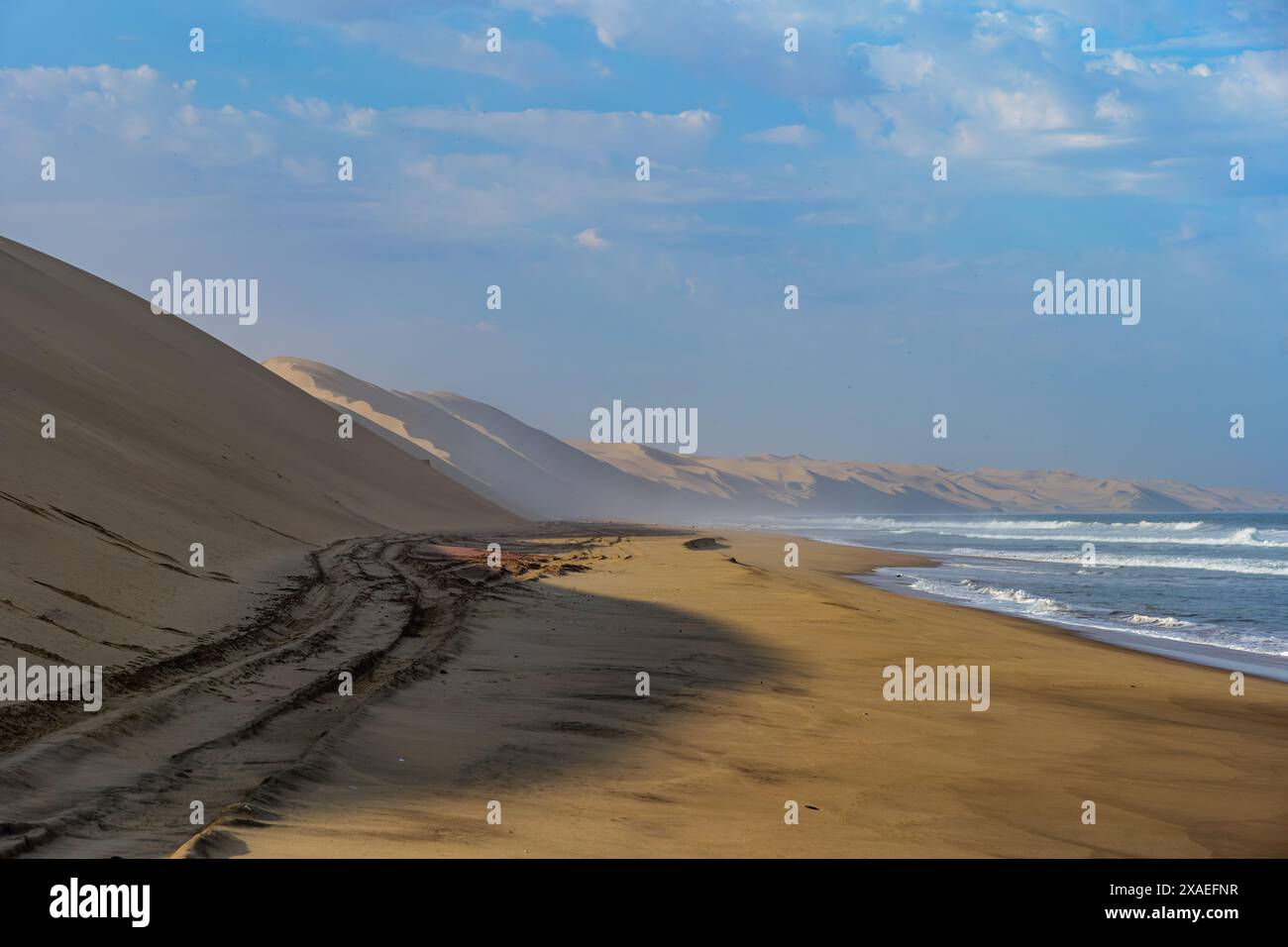 Sandwich harbour dunes, morning, sunrise landscape.. Walvis Bay Namibia ...