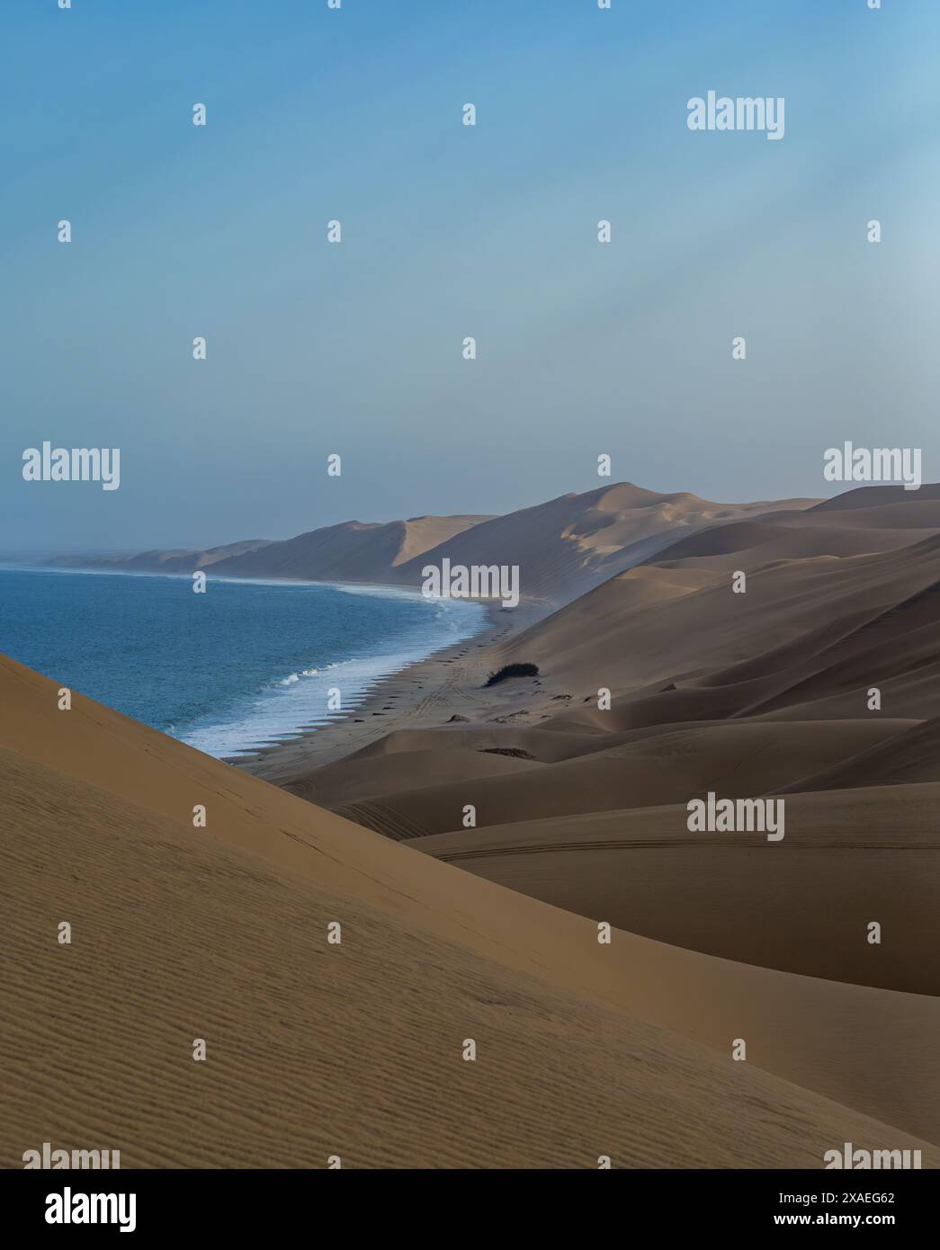 Sandwich harbour dunes, morning, sunrise landscape.. Walvis Bay Namibia ...