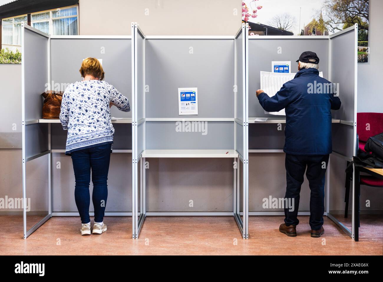 MAASDAM - People cast their votes for the European elections at a local ...