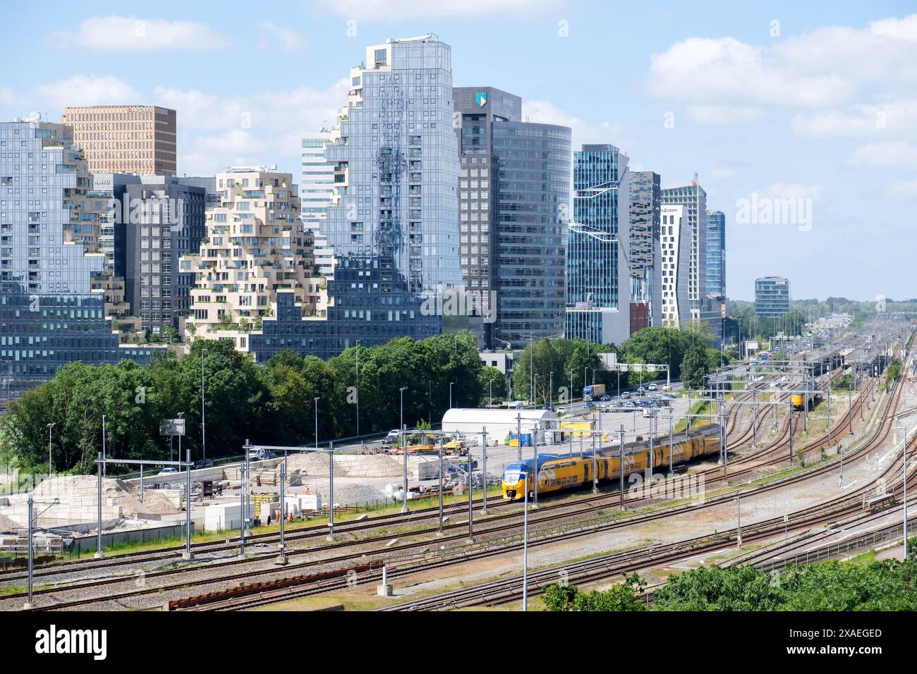 The Netherlands Amsterdam. The skyline including offices of ABN Amro ...