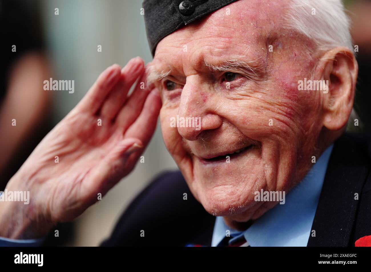 D-Day veteran Bernard Morgan arrives for the D-Day and Normandy ...