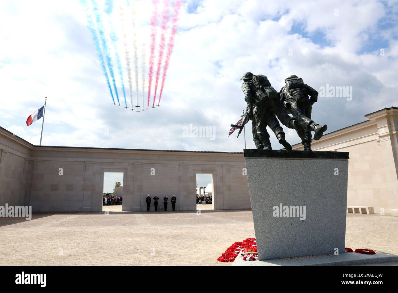The Red Arrows with a Typhoon FGR4 aircraft, painted with black and ...