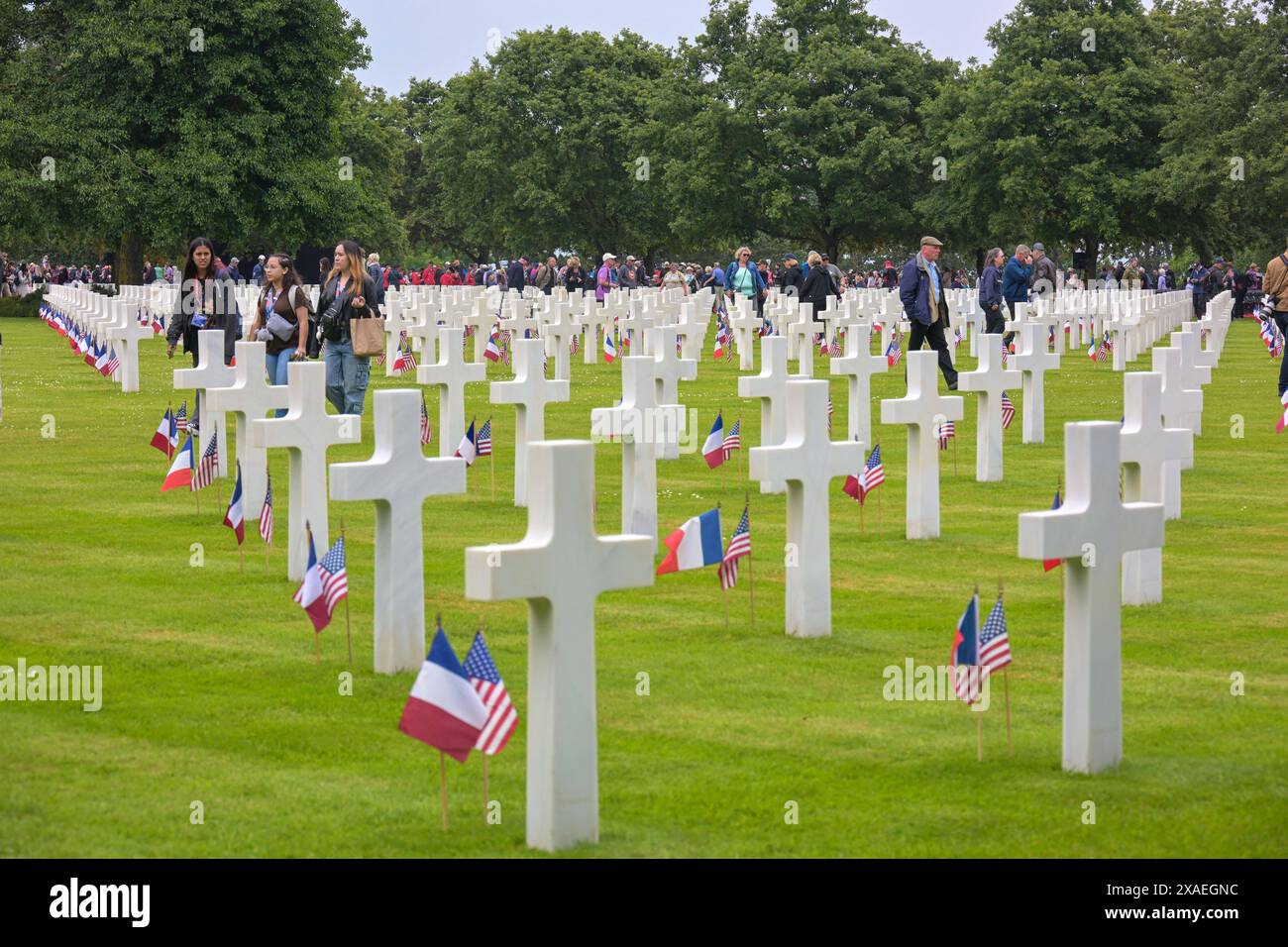 Colleville Sur Mer, France. 06th June, 2024. Illustration of the graves ...