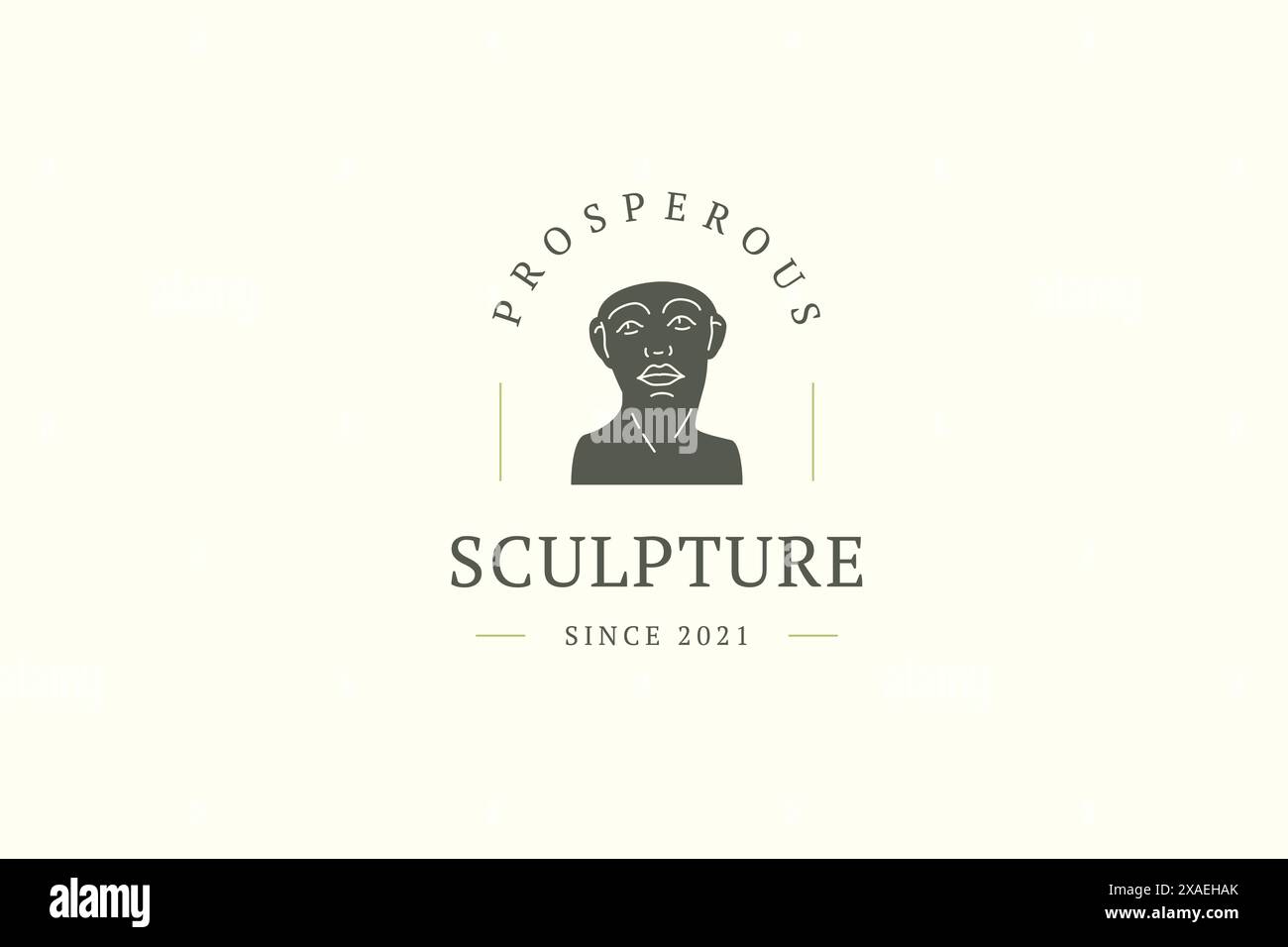 Human goddess head antique sculpture bust history art minimal logo ...