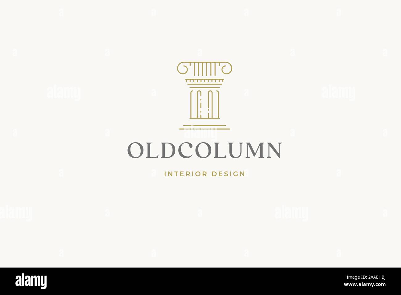 Ancient column art history architecture interior designer golden line ...