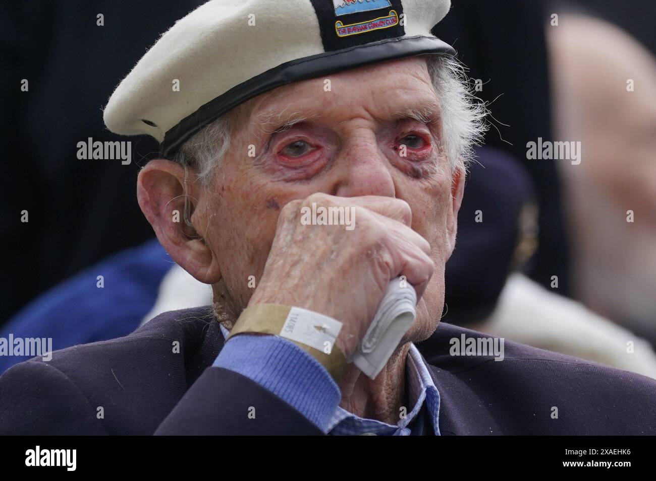 Veteran Victor Walker becomes emotional during the Royal British Legion ...