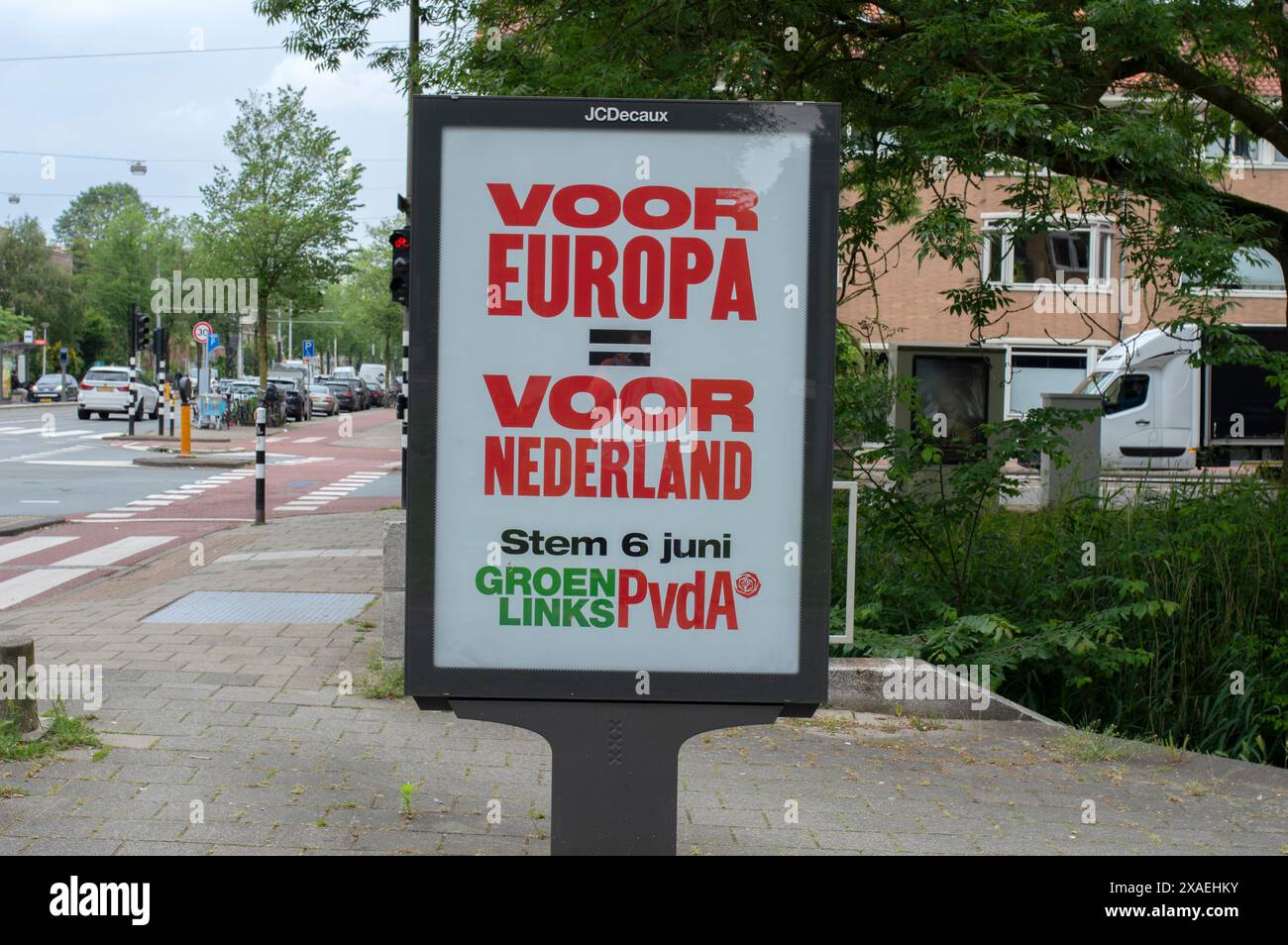 Billboard Groen Links PVDA Election Poster At Amsterdam The Netherlands ...