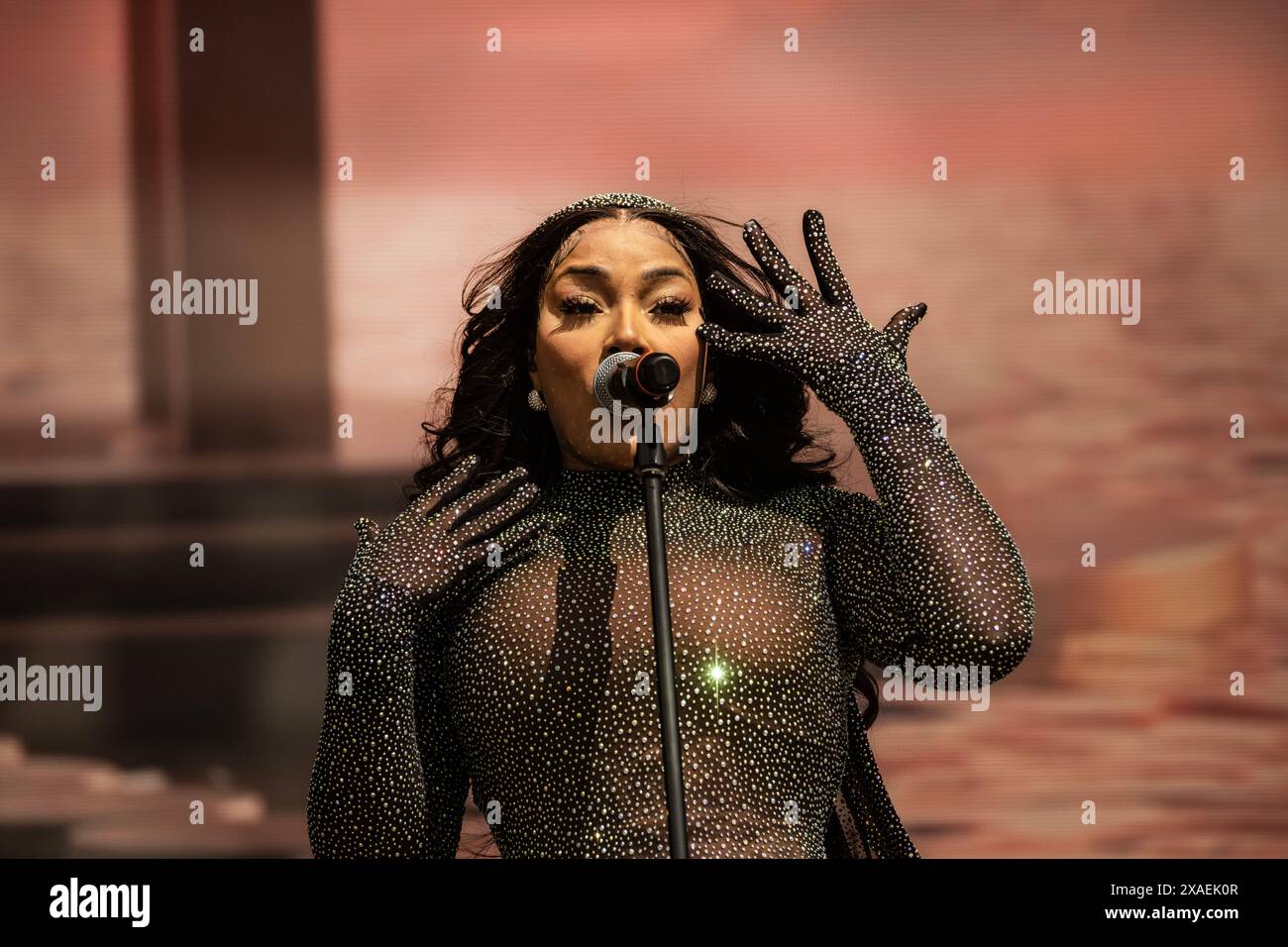 Aarhus, Denmark. 06th June, 2024. British rapper and singer Stefflon ...