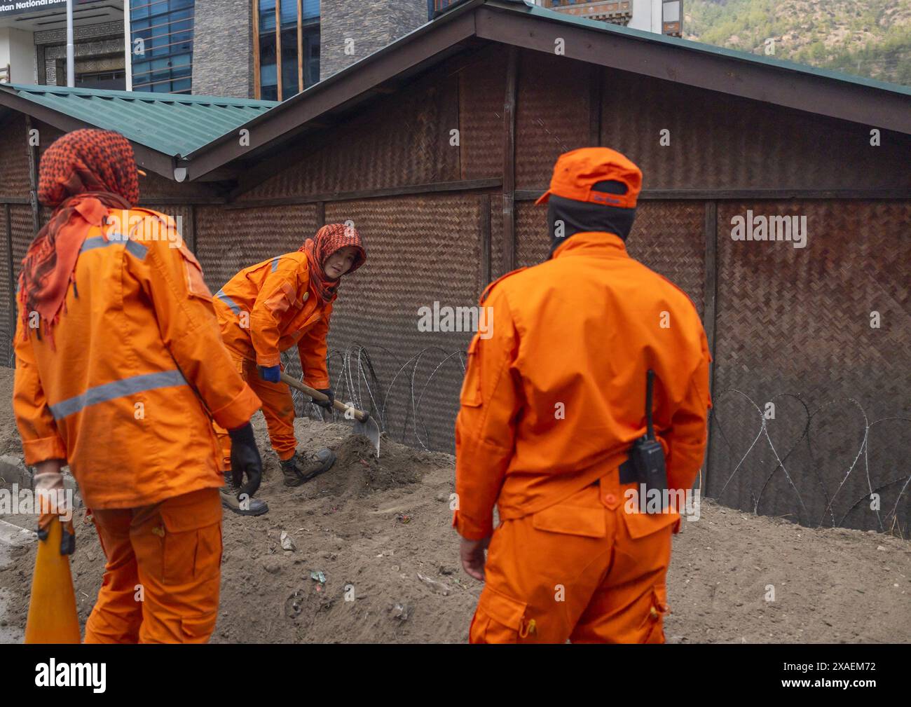 Bhutan Federation workers aka Guardians of Peace, Chang Gewog, Thimphu ...