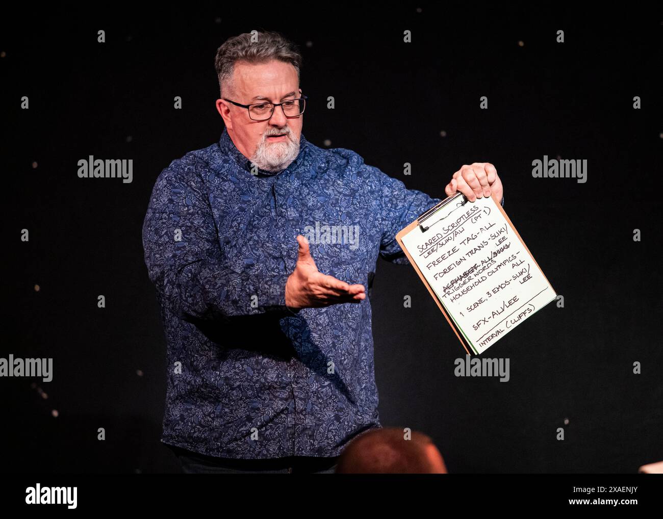 Lee Tearrell, Suki Webster and Ali James performing improvised comedy, Southend-on-Sea, Essex ...