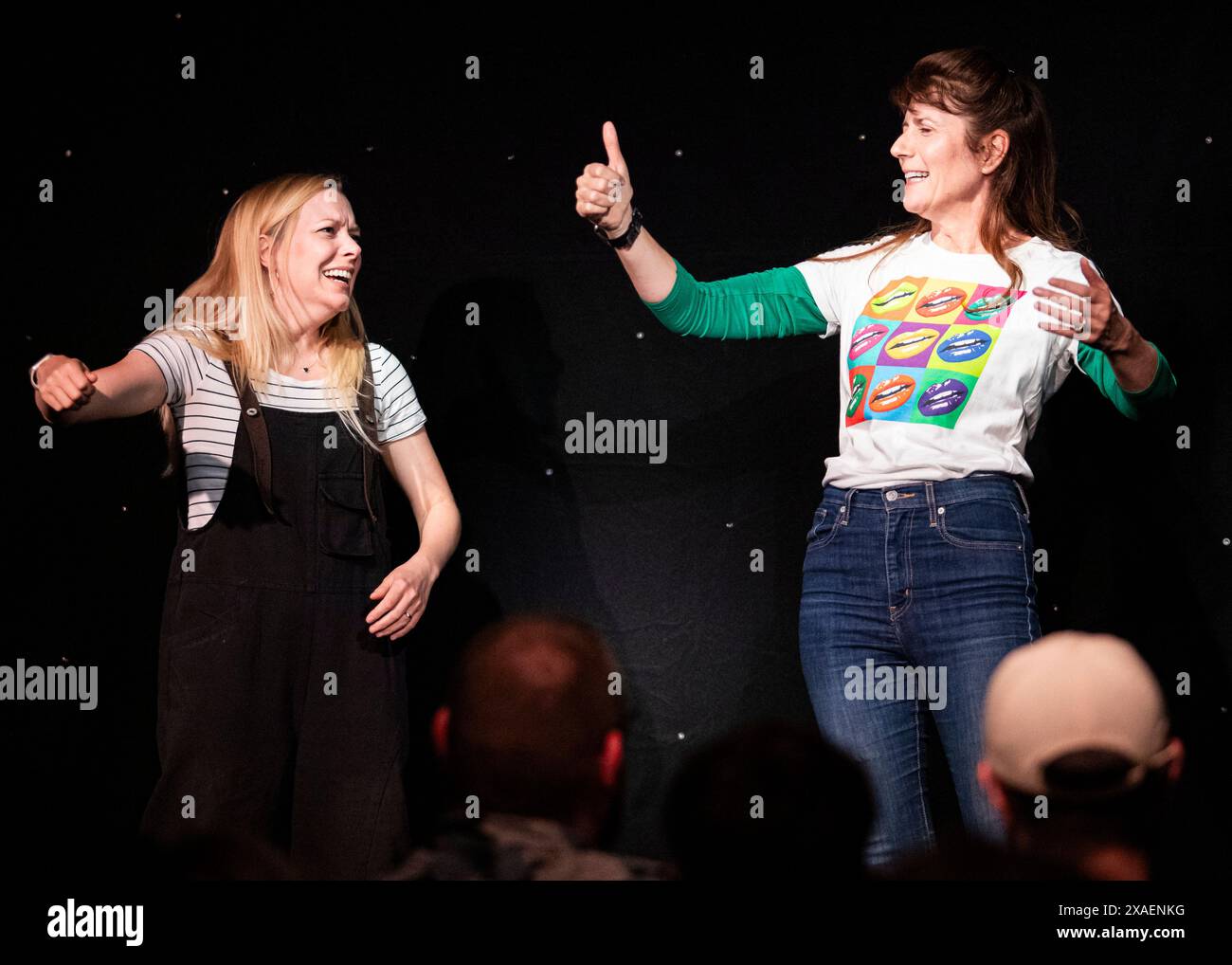 Lee Tearrell, Suki Webster and Ali James performing improvised comedy ...