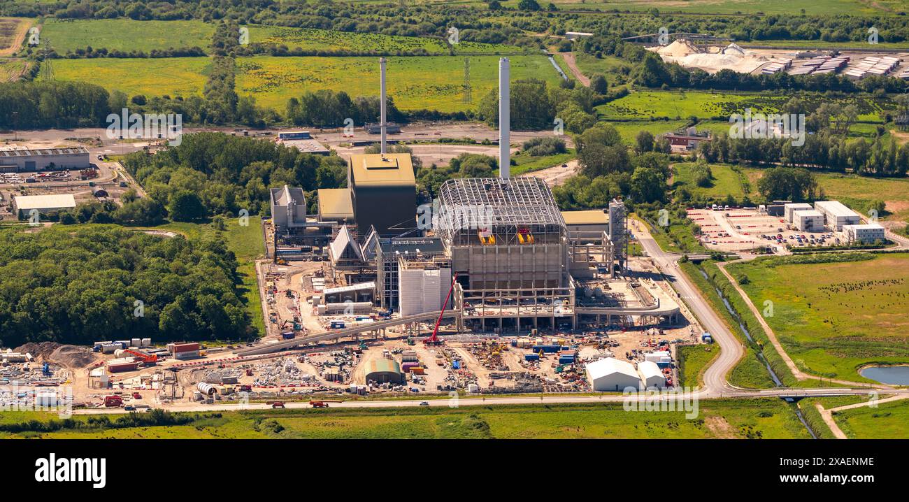 Aerial photo of Ince waste for energy port near Ellesmere Port taken ...