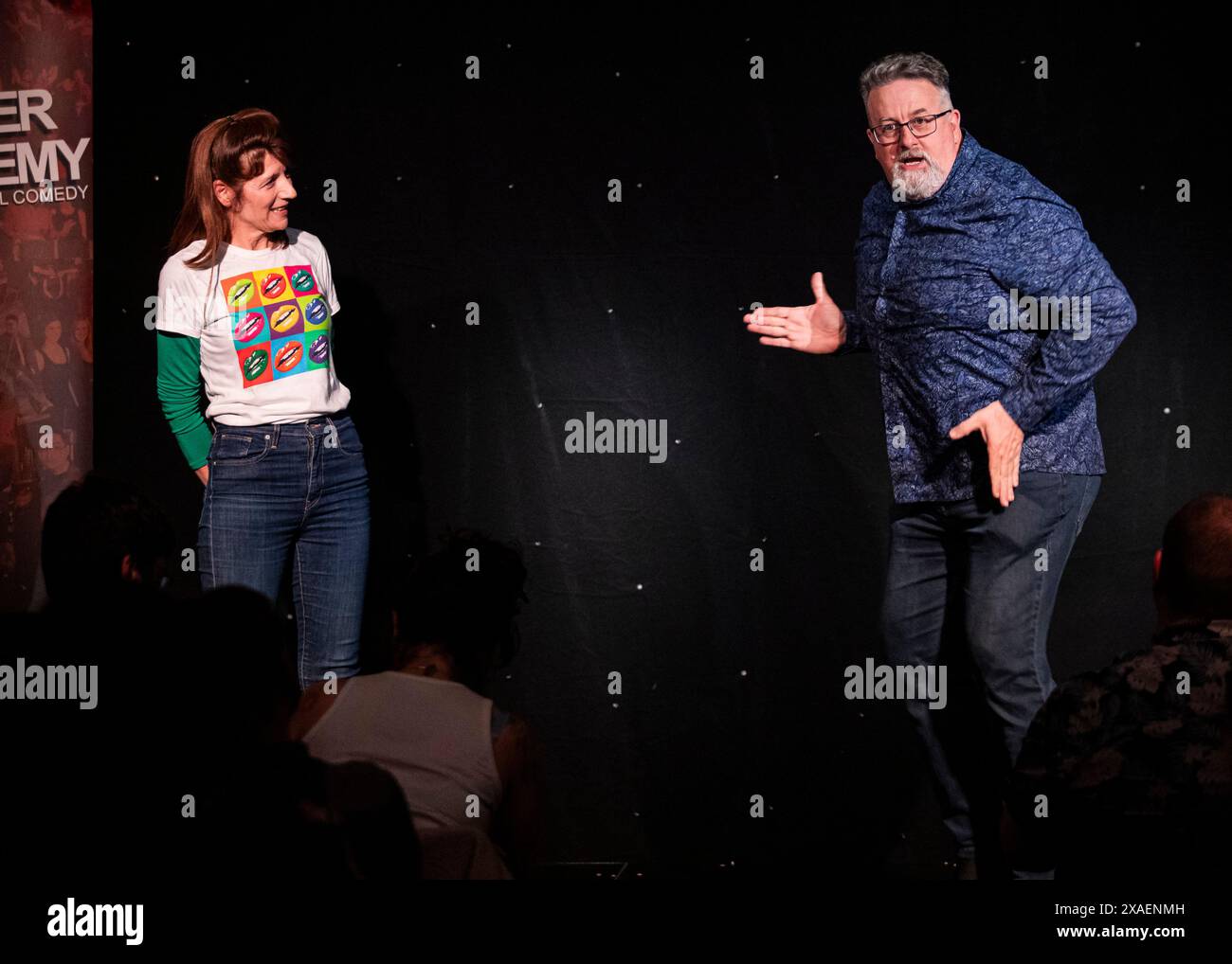 Lee Tearrell, Suki Webster and Ali James performing improvised comedy ...