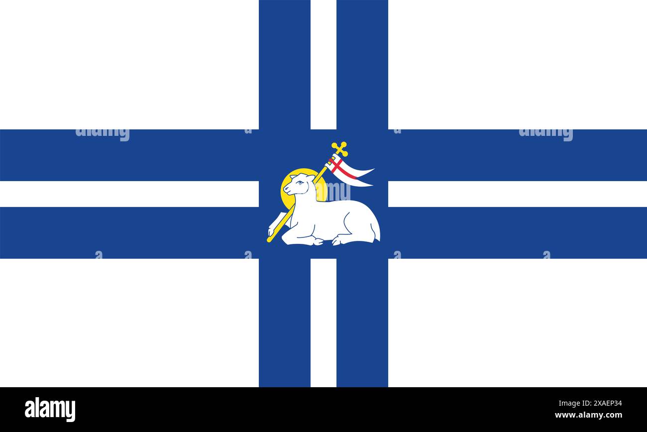 Flag of the city of Preston Stock Photo - Alamy