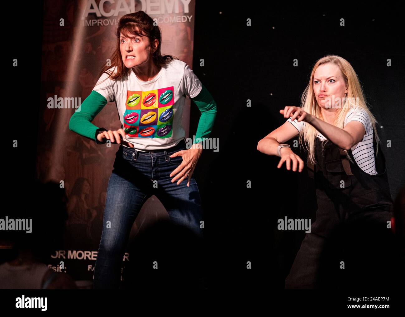 Lee Tearrell, Suki Webster and Ali James performing improvised comedy ...