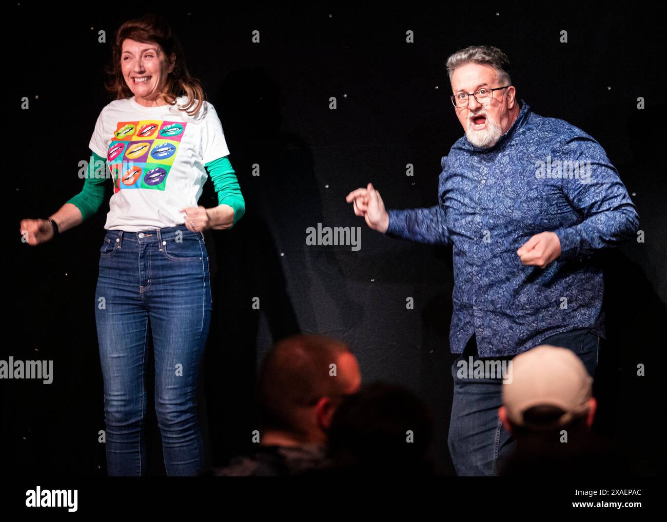 Lee Tearrell, Suki Webster and Ali James performing improvised comedy ...
