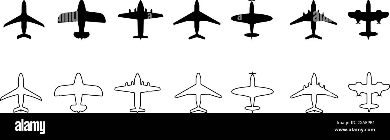 Set airplane icon. Aircrafts flat style - stock vector Stock Vector ...