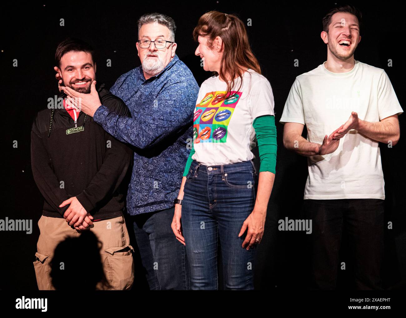 Lee Tearrell, Suki Webster and Ali James performing improvised comedy ...