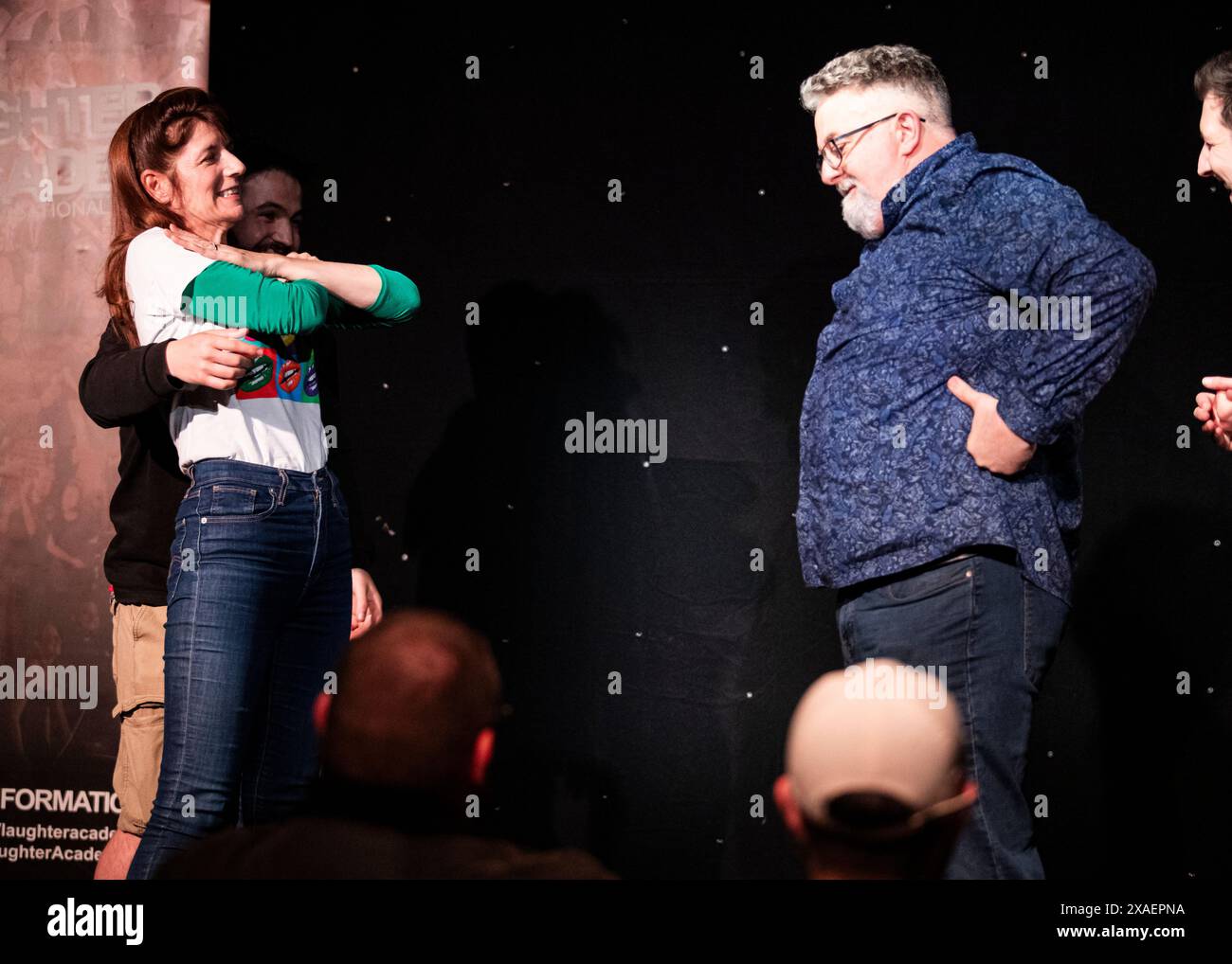 Lee Tearrell, Suki Webster and Ali James performing improvised comedy ...