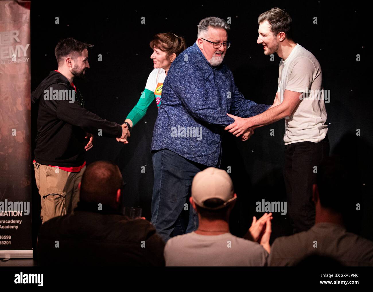 Lee Tearrell, Suki Webster and Ali James performing improvised comedy ...