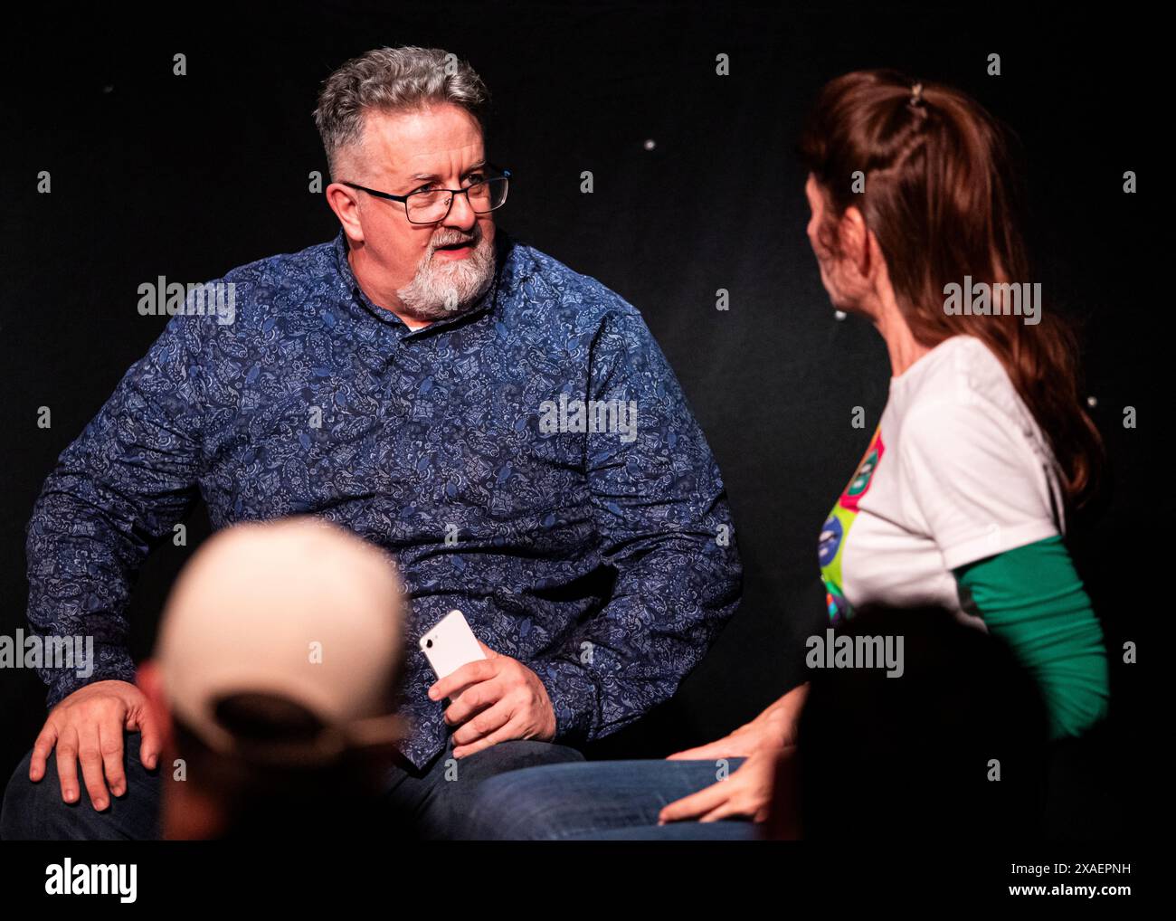 Lee Tearrell, Suki Webster and Ali James performing improvised comedy ...