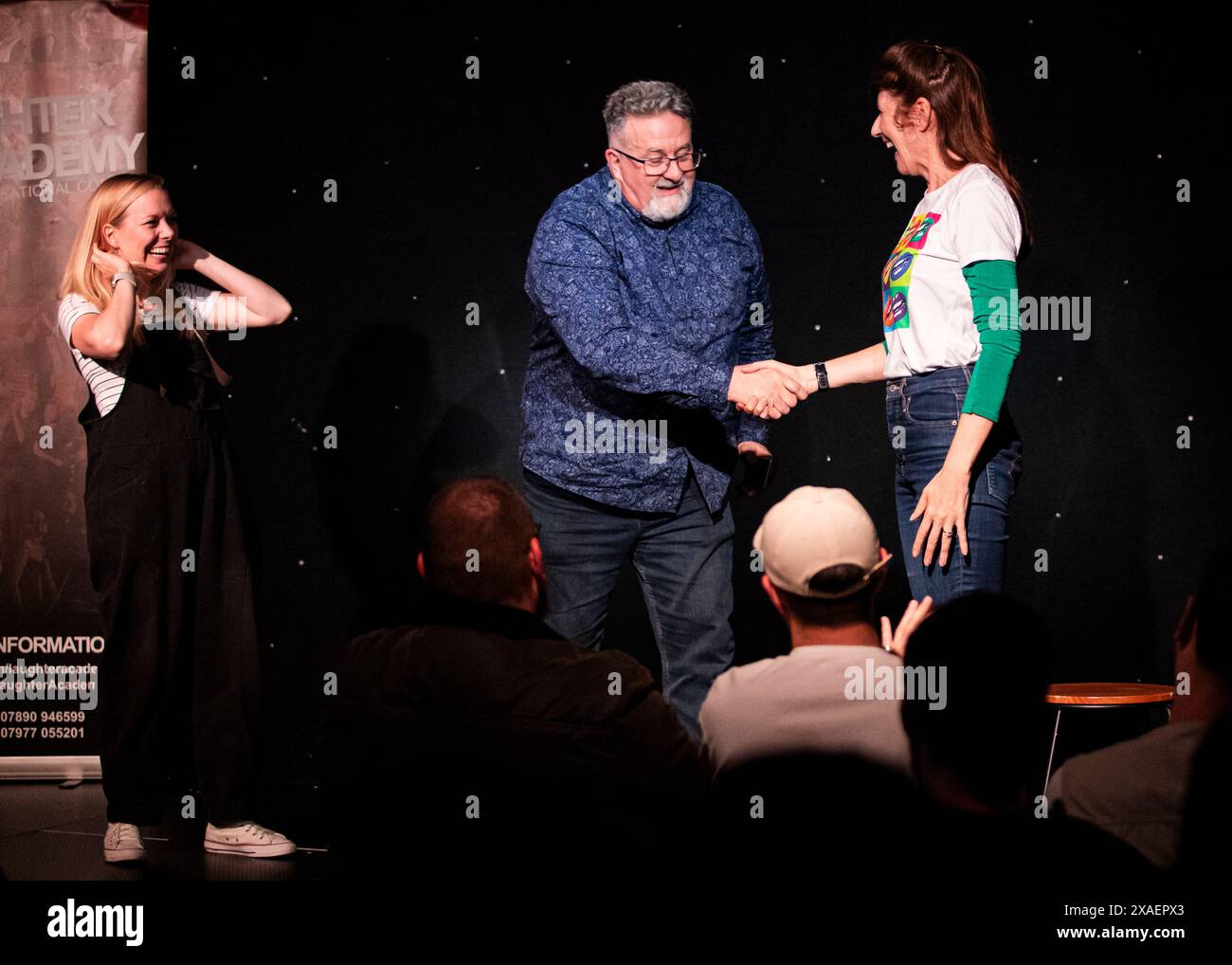 Lee Tearrell, Suki Webster and Ali James performing improvised comedy ...