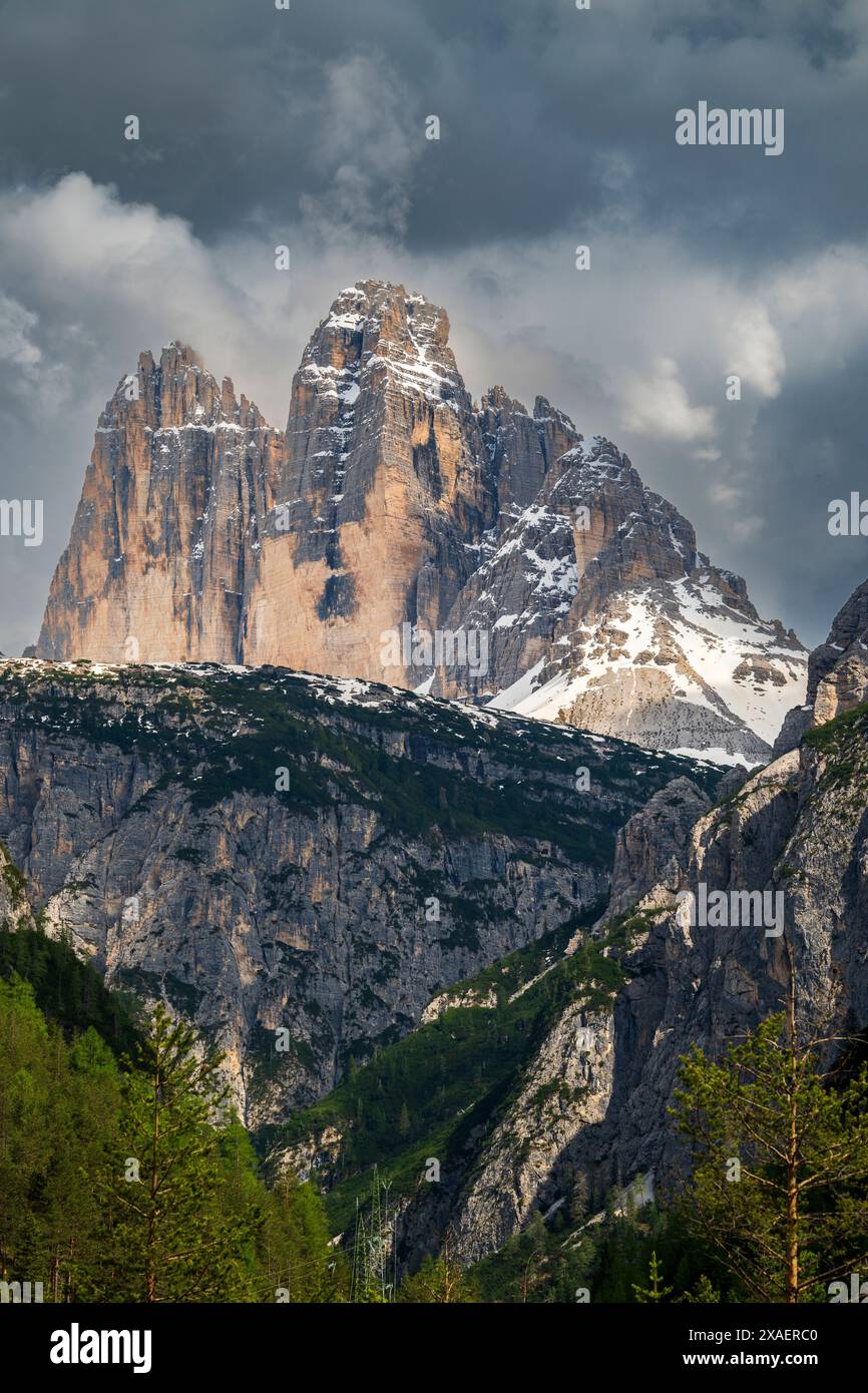 Tre Cime di Lavaredo (Drei Zinnen), Dolomites, Toblach-Dobbiaco, Alto ...