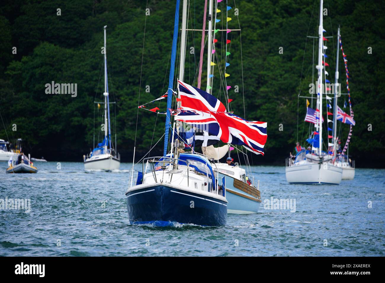 An 80-strong boat flotilla, one for each year since the D-Day landings ...