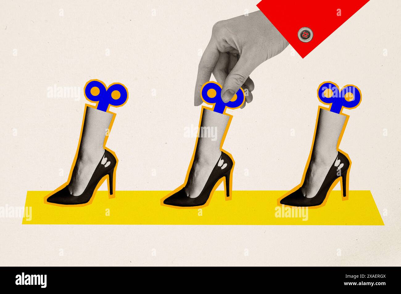 Woman control man stiletto hi-res stock photography and images - Alamy