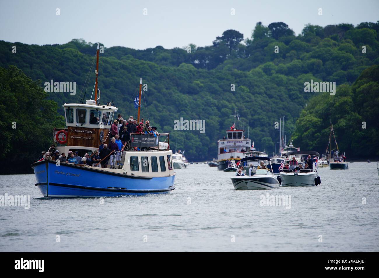 An 80-strong boat flotilla, one for each year since the D-Day landings ...