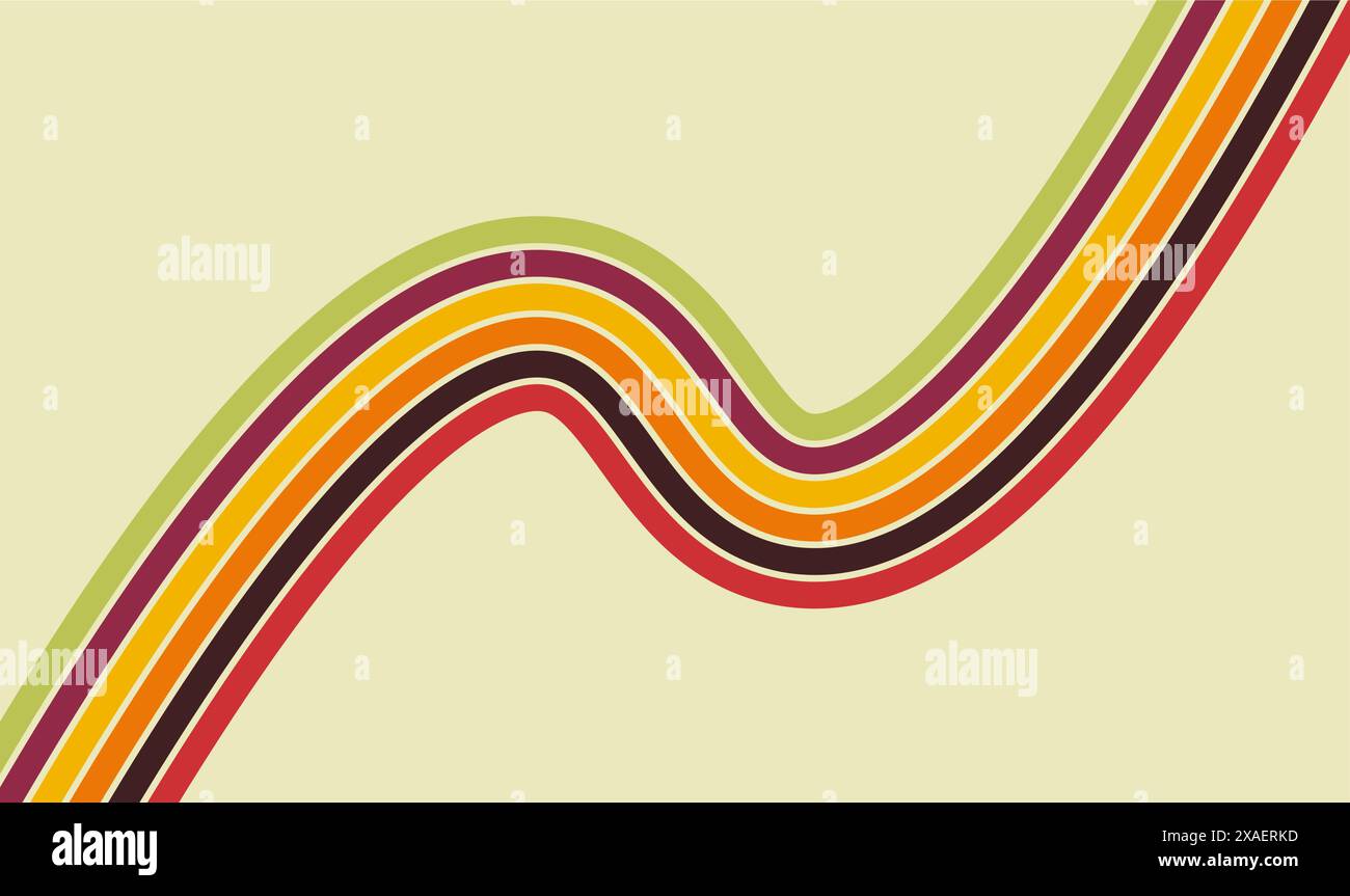 Abstract background of rainbow Wavy Line designs Vector pattern ready ...