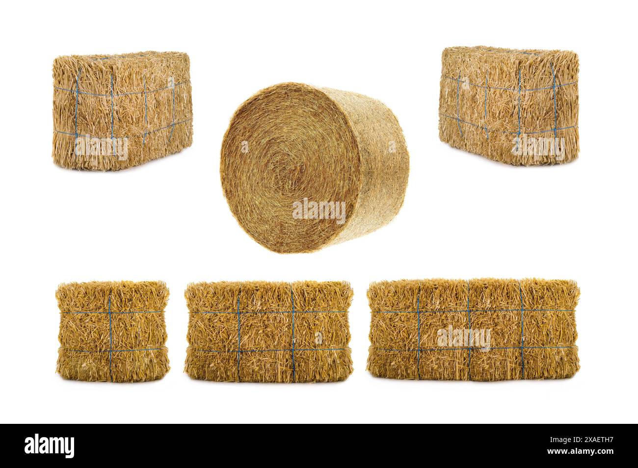 Round haystack harvesting background Cut Out Stock Images & Pictures ...