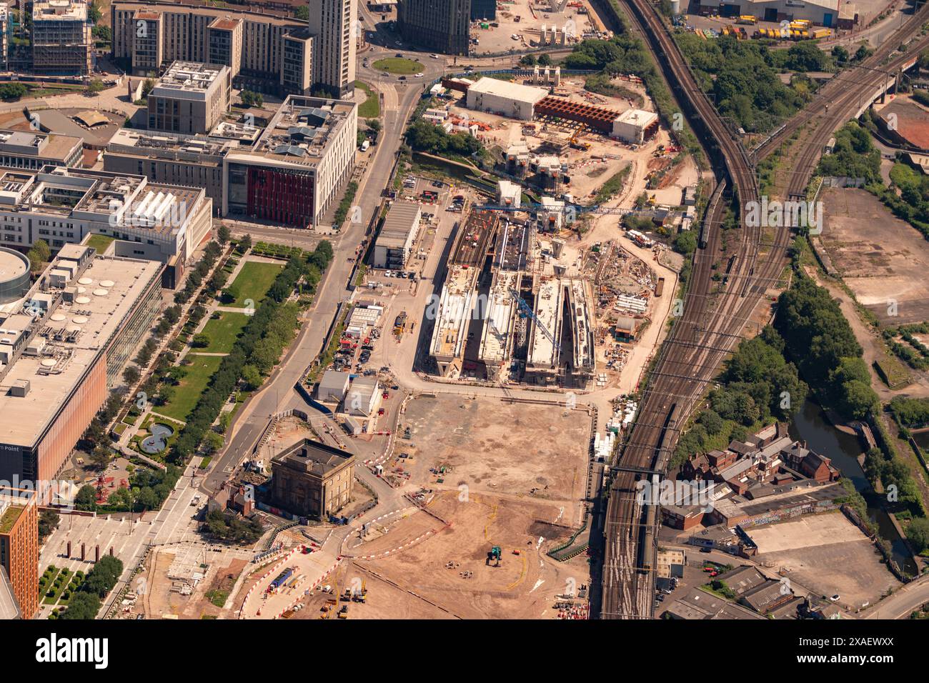 Birmingham rail station aerial hi-res stock photography and images - Alamy