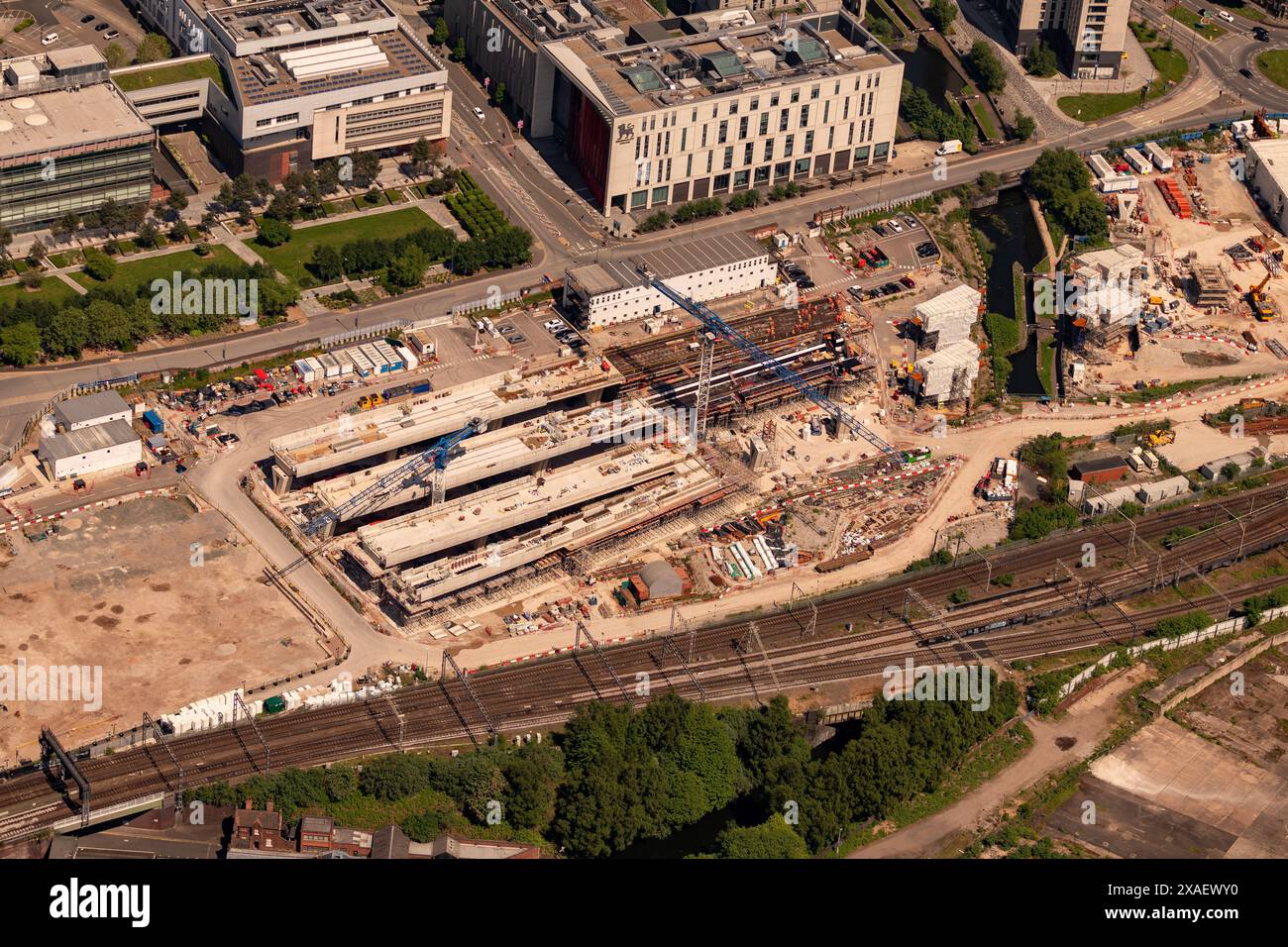 Aerial photo of HS2 Curzon Street station project from 1500 feet Stock ...