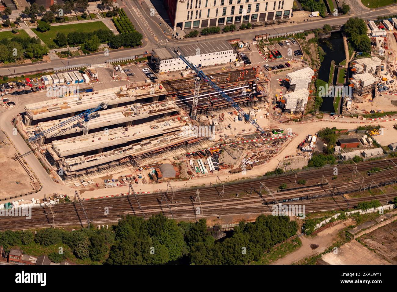 Aerial photo of HS2 Curzon Street station project from 1500 feet Stock ...