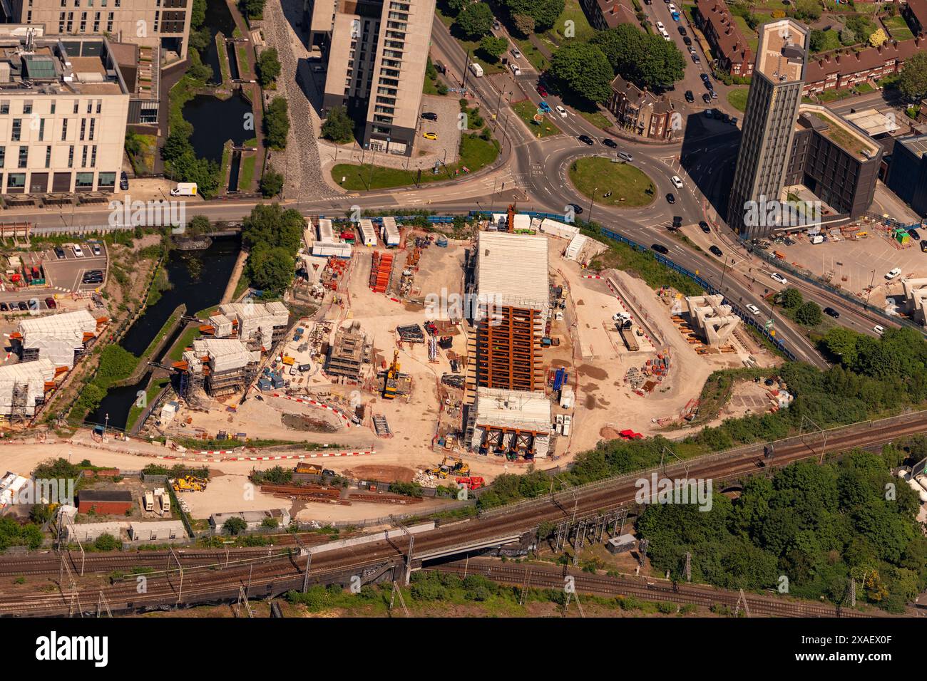 Aerial photo of HS2 Curzon Street station project from 1500 feet Stock ...