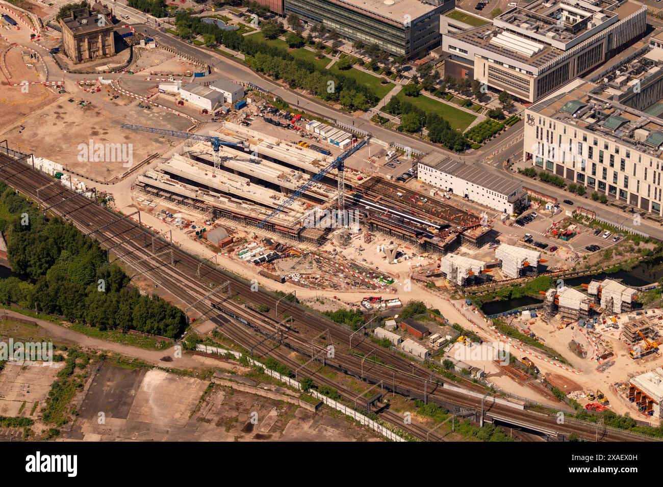 Aerial photo of HS2 Curzon Street station project from 1500 feet Stock ...