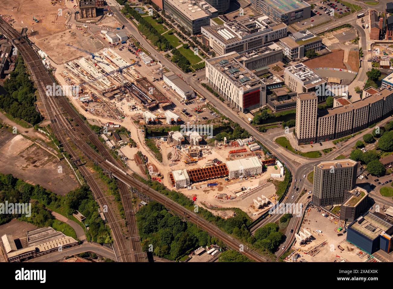Birmingham rail station aerial hi-res stock photography and images - Alamy