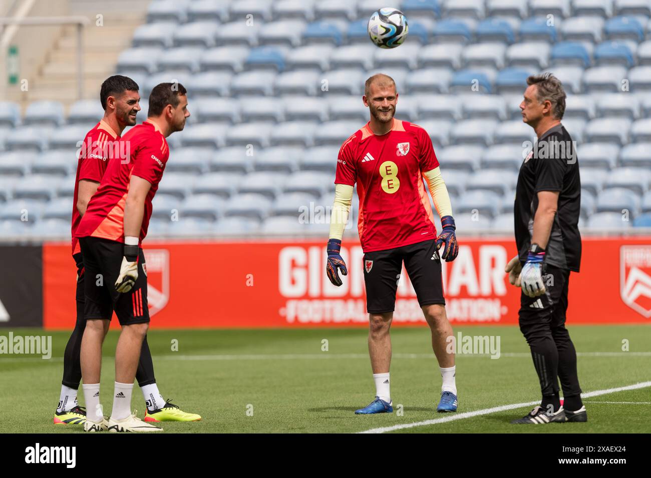 ALGARVE, PORTUGAL - 06 JUNE 2024: Wales' goalkeeper Tom King Wales ...