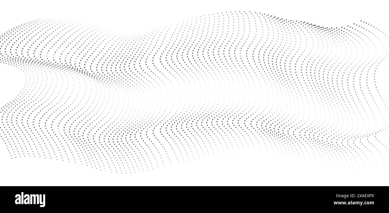 Flowing dots particles wave pattern 3D Stock Vector Image & Art - Alamy